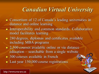 التربويون الجدد: الجامعة الإفتراضية الكندية Canadian Virtual University
