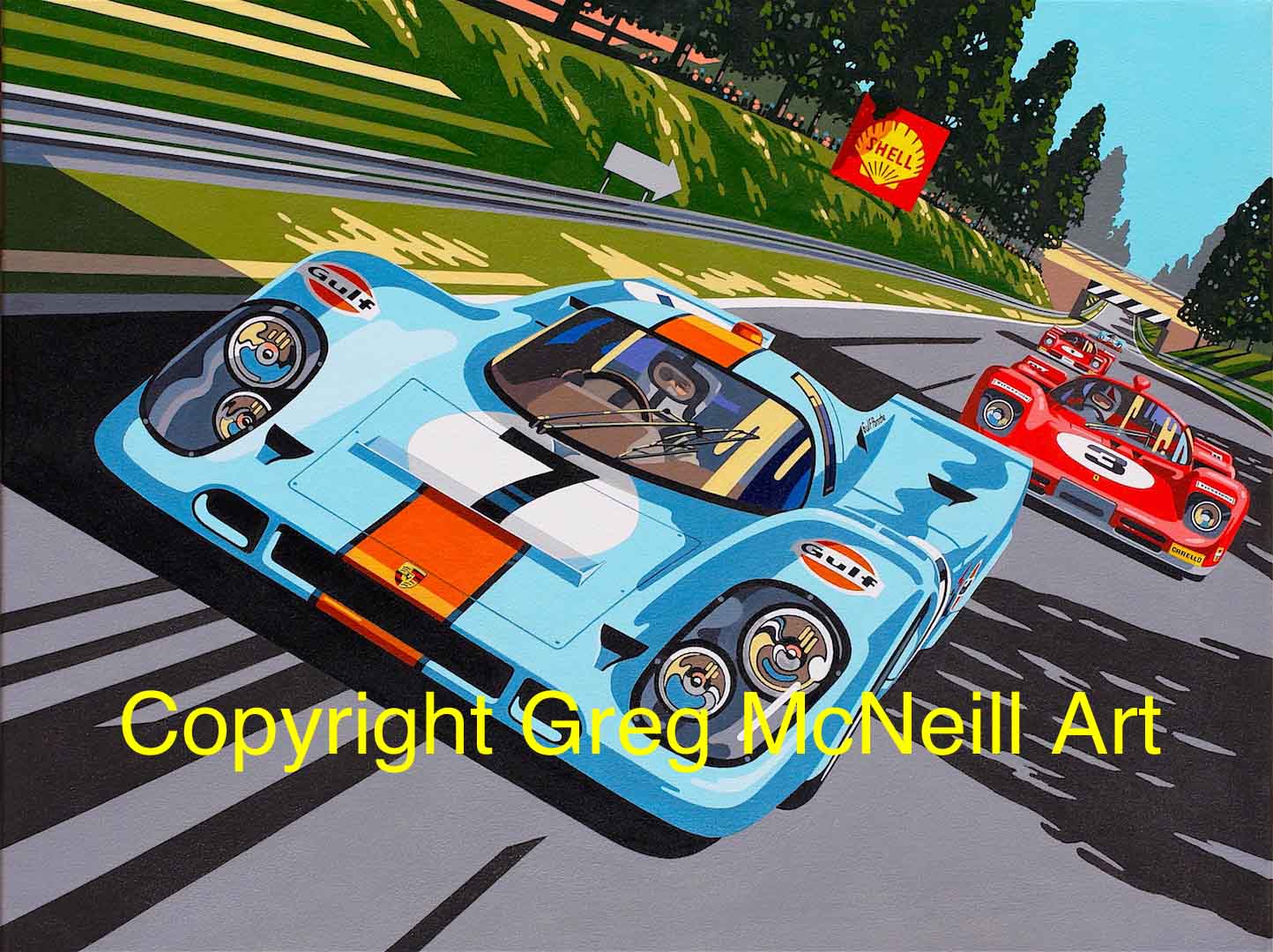 Greg McNeill Art: NEW WORK: Original Painting, "Monza Monsters ...