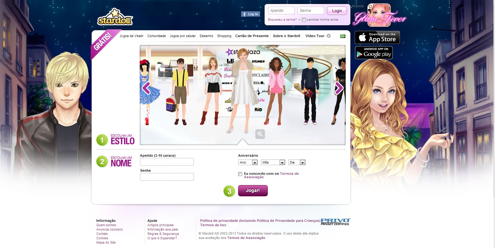 Stardoll Truques: Login Glam Fever