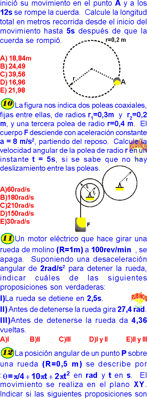 MOVIMIENTO CIRCULAR UNIFORMEMENTE VARIADO DE SECUNDARIA EJERCICIOS CON ...