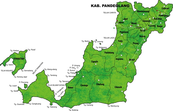 Peta Kabupaten Pandeglang