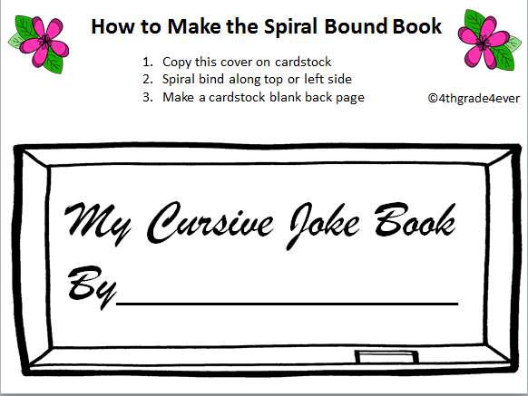4th Grade 4ever: Cursive Joke Book: 35 weeks of Cursive