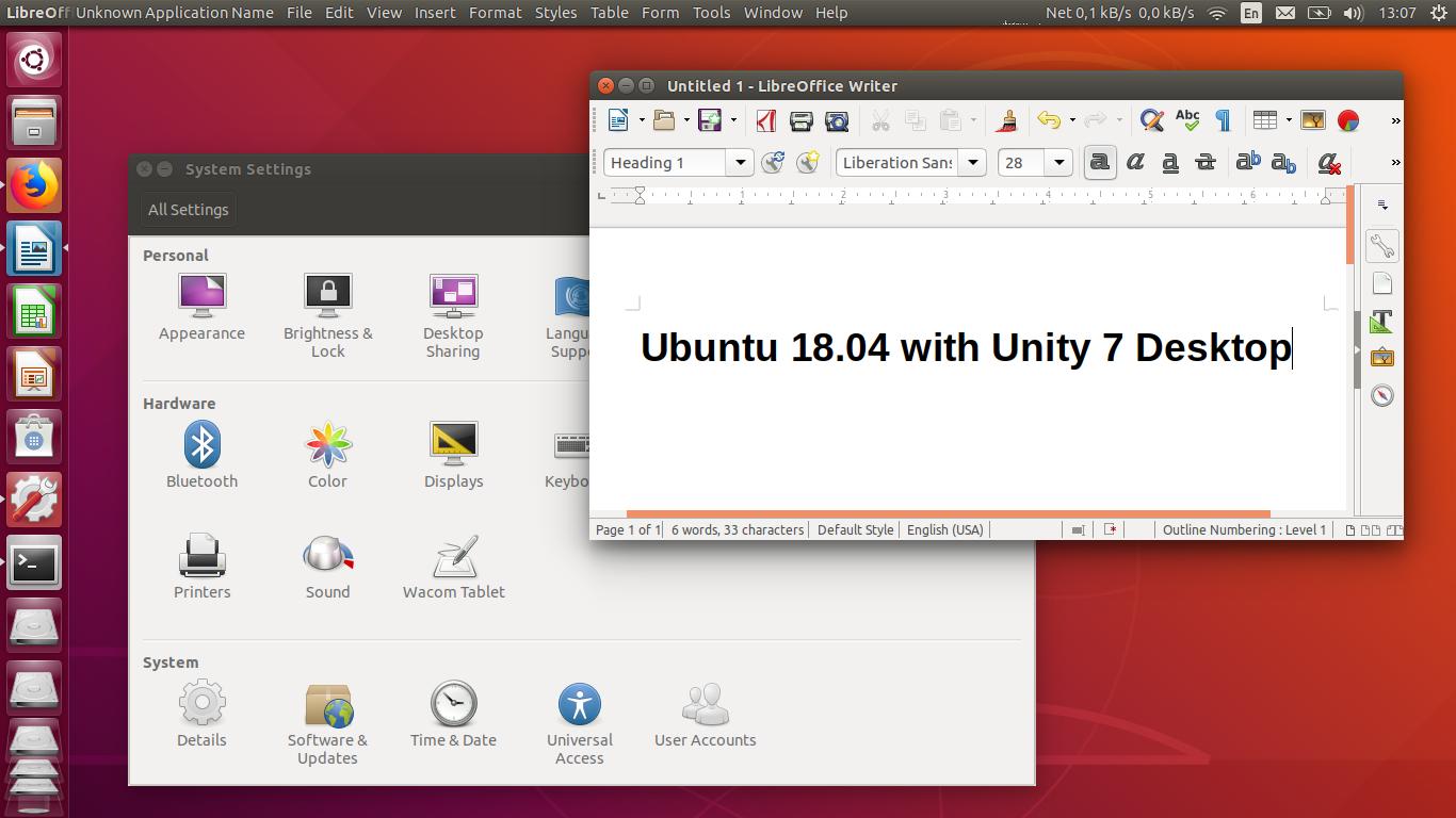 Unity Desktop