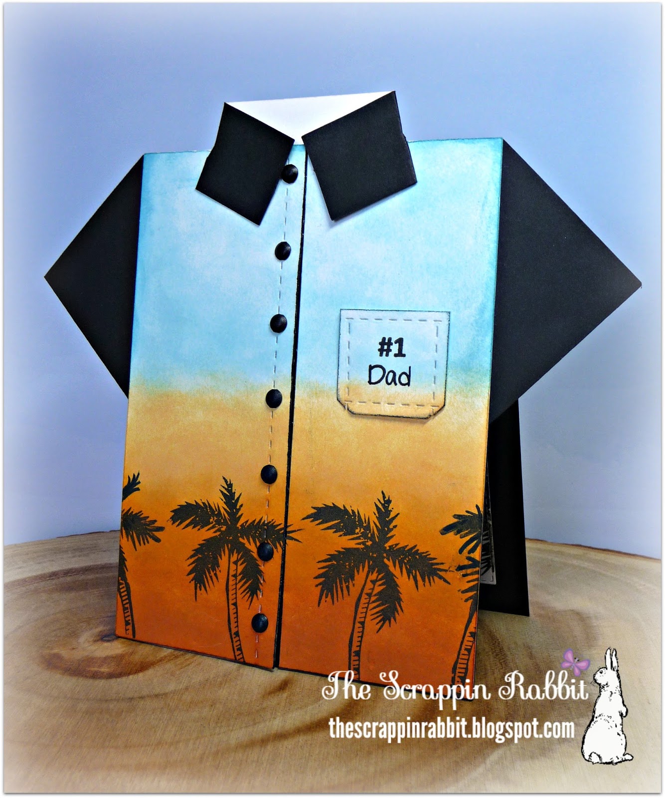 The Scrappin Rabbit: Hawaiian Shirt Shaped Card