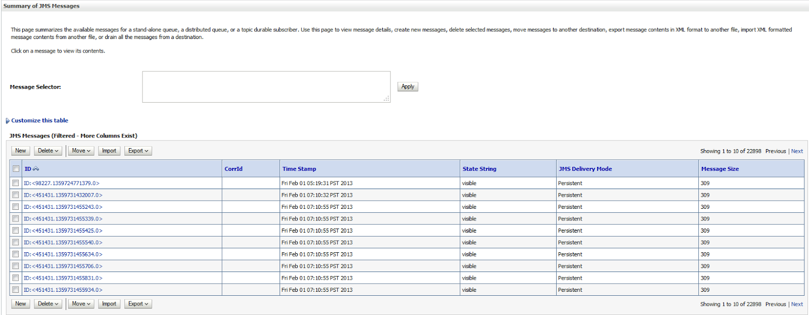 Oracle SOA / Java blog: Comparing Weblogic filestore backed JMS with Oracle AQ backed JMS