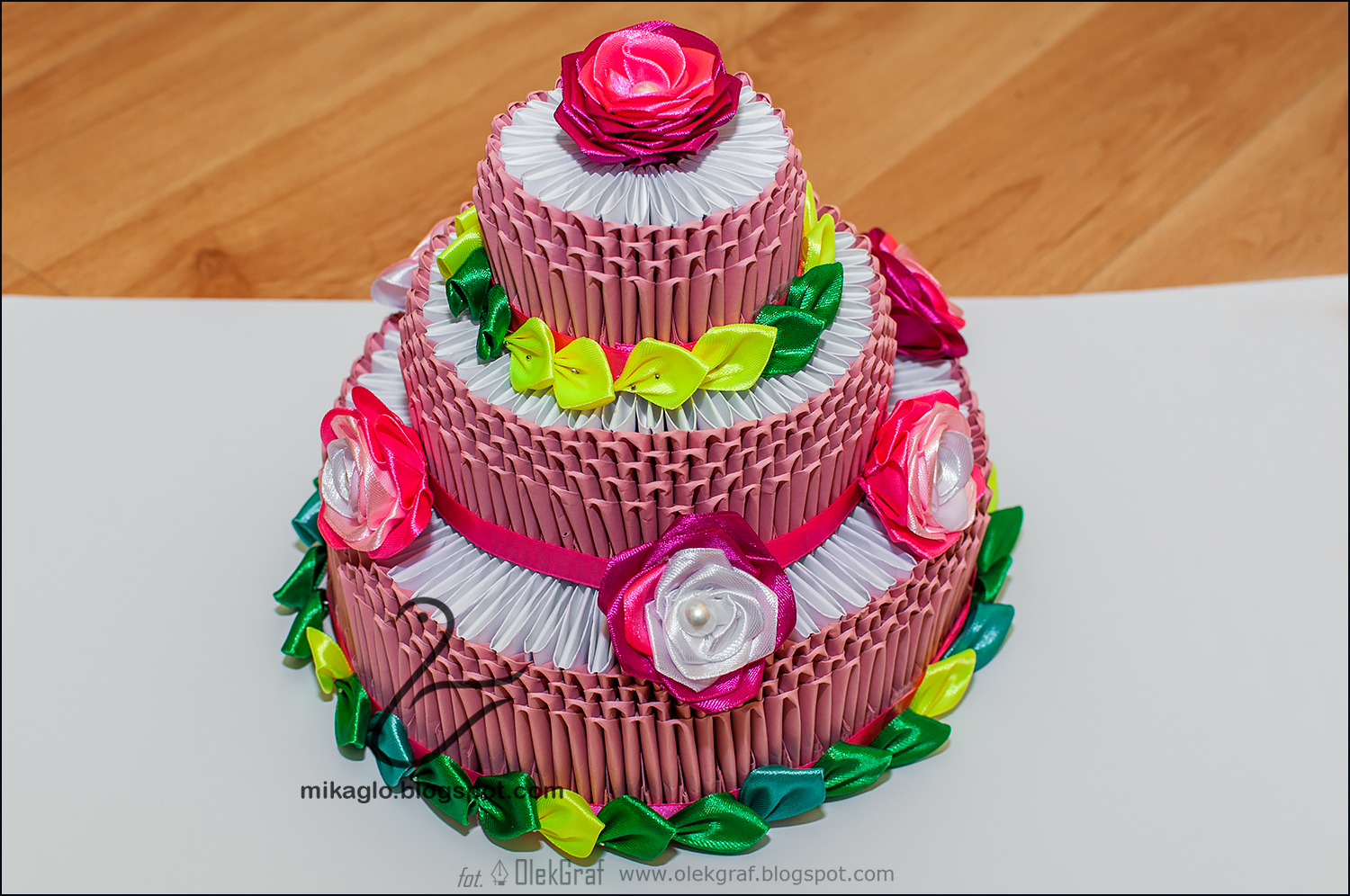 Origami 3d - mikaglo: 611. Tort z origami / 3d origami cake