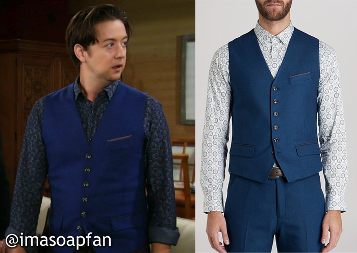 Damian Spinelli's Blue Vest - General Hospital, Season 53, Episode 141 ...
