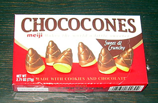Japanese Snack Reviews: Meiji Chococones (Takenoko no Sato)