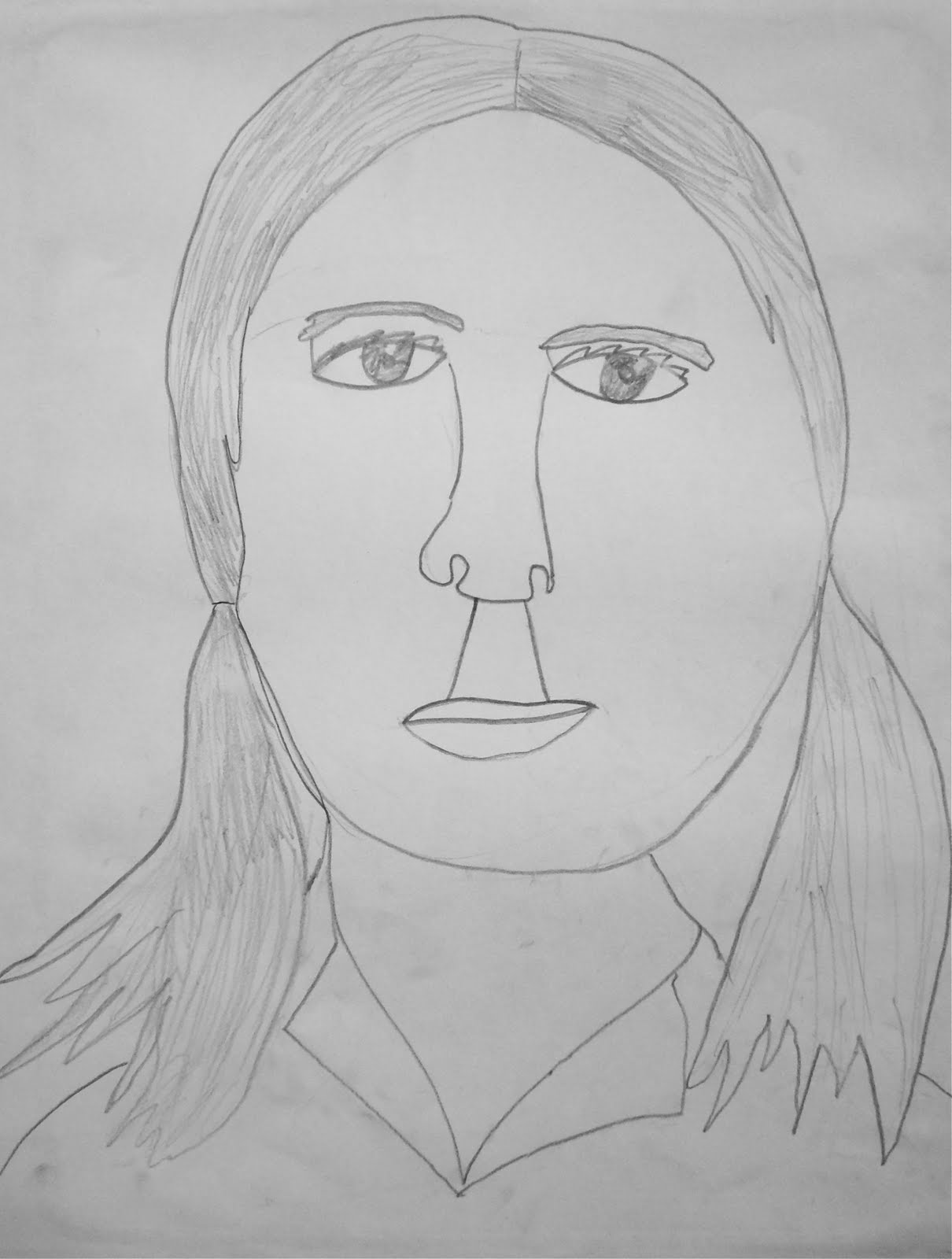 Use Your Coloured Pencils: Contour Line Self Portraits