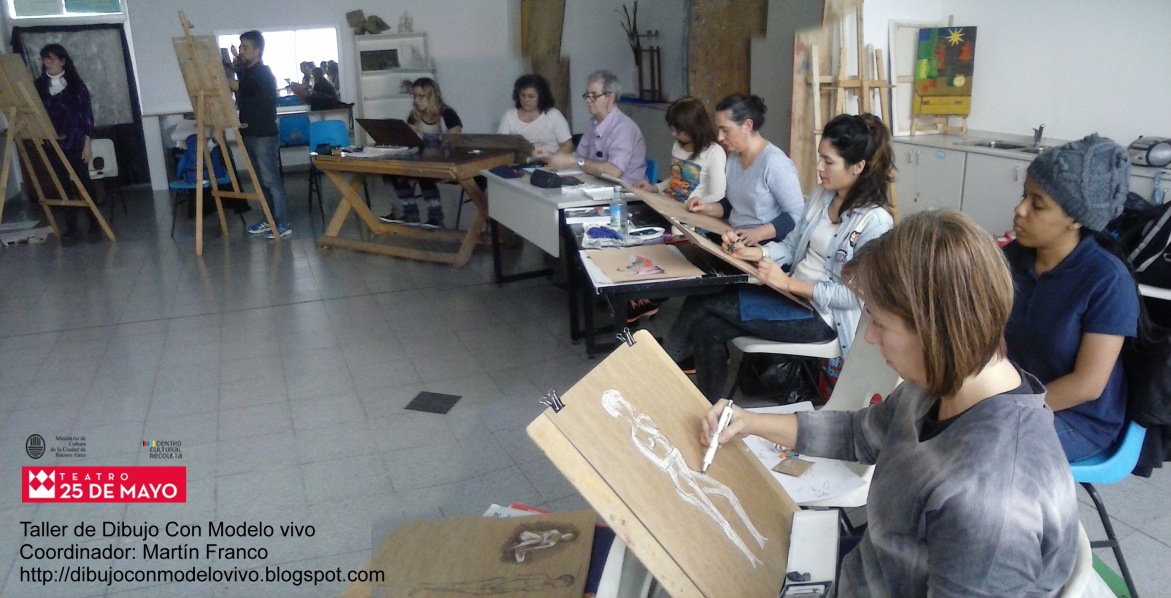 Fotos y Trabajos de los Talleres de Dibujo con Modelo Vivo