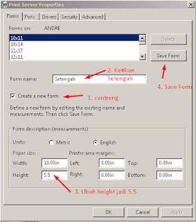 SIMAK Accounting Software: Cara membuat kertas ukuran setengah folio