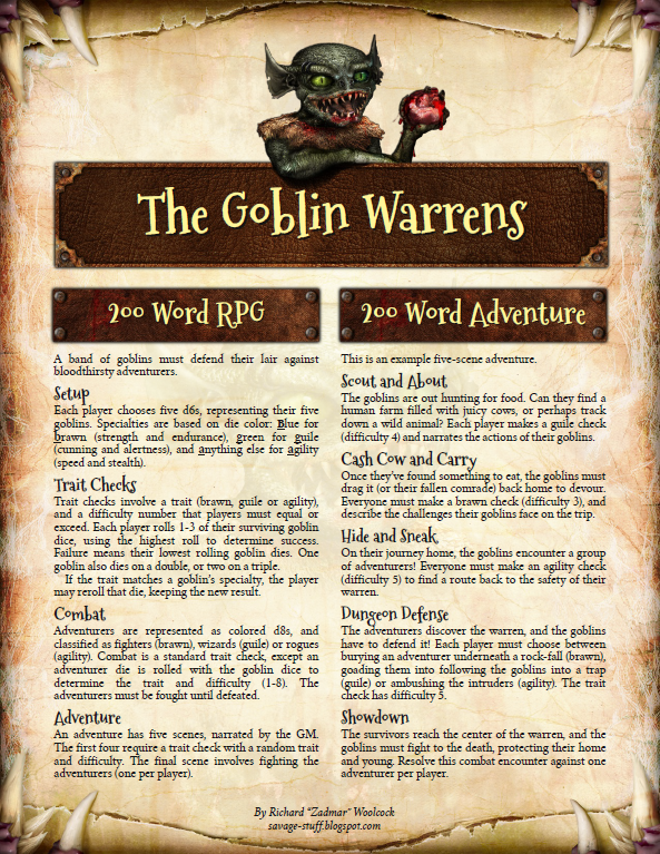 Zadmar's Savage Stuff: The Goblin Warrens