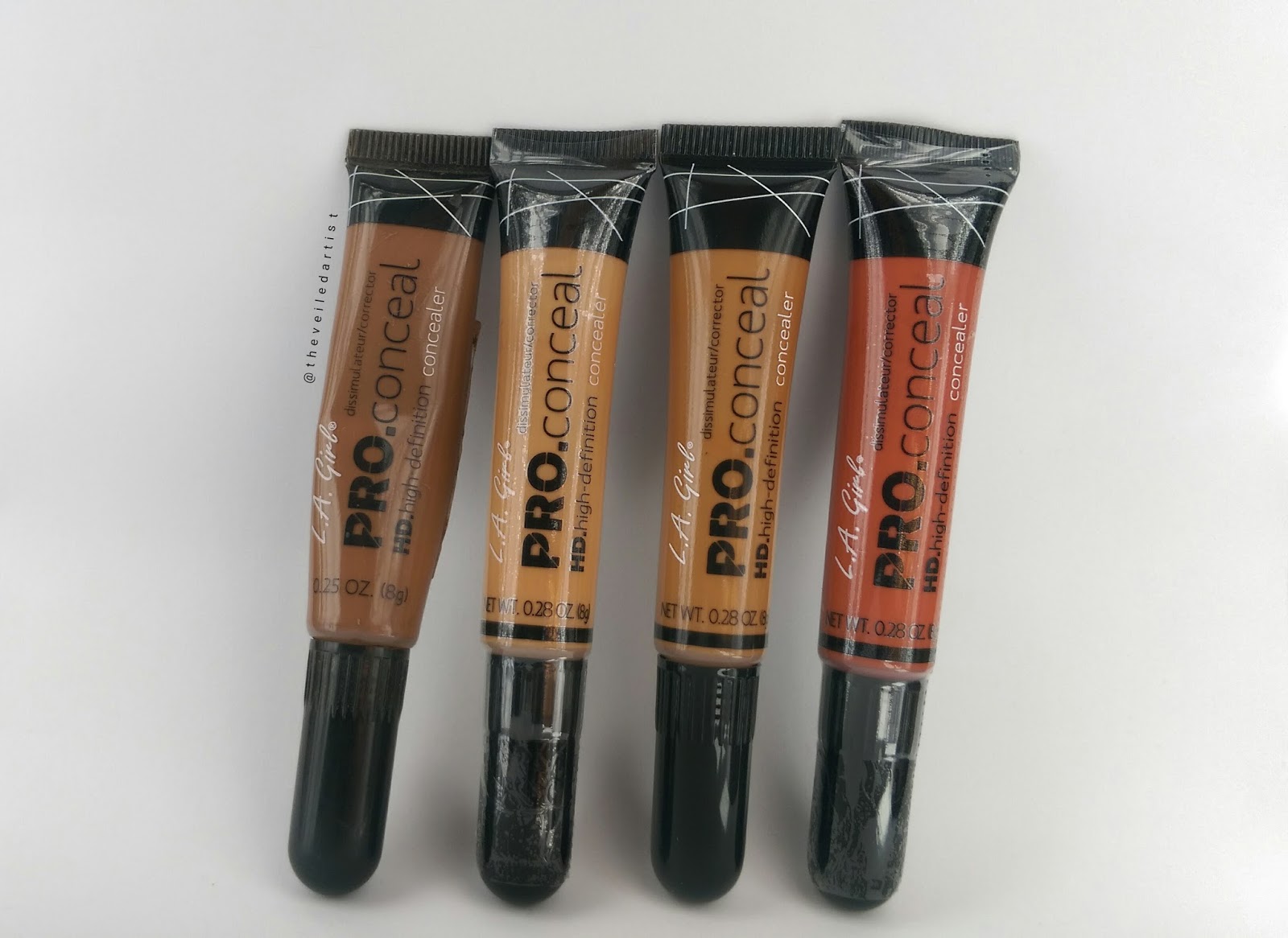 LA Girl HD Pro Conceal in Pure Beige, Fawn, Beautiful Bronze & Orange ...