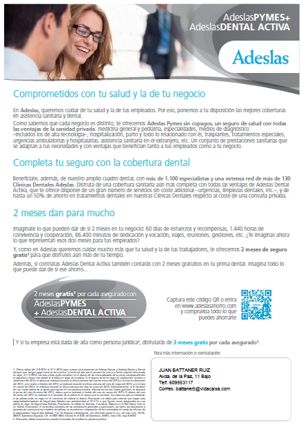 OFERTA SEGURO SALUD ADESLAS: 2013