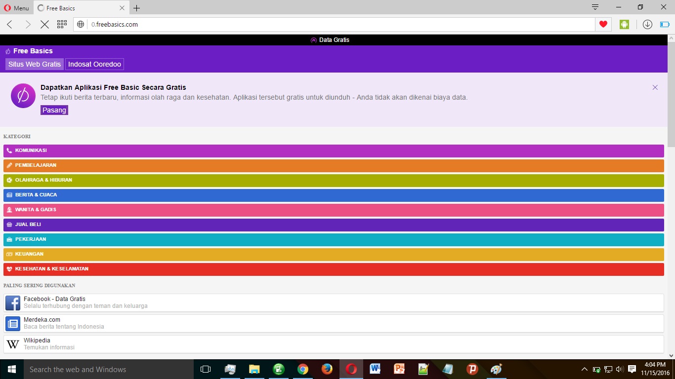 Cara Menggunakan Freebasics Untuk Internet Gratis Pada Browser PC ...