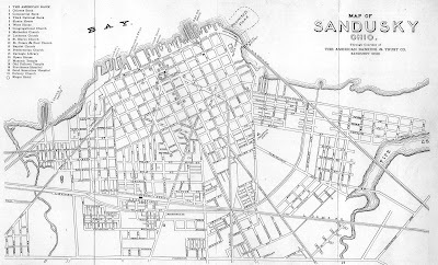 Sandusky History: Map of Sandusky, Circa 1915