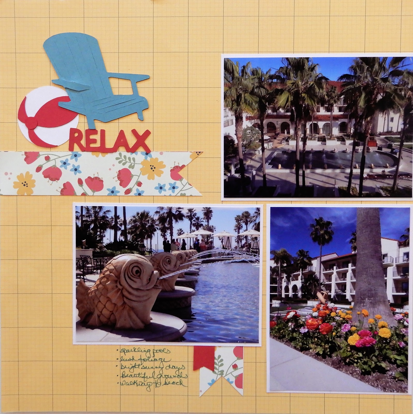 Random Memories: Three California Dreamin' Scrapbook Layouts