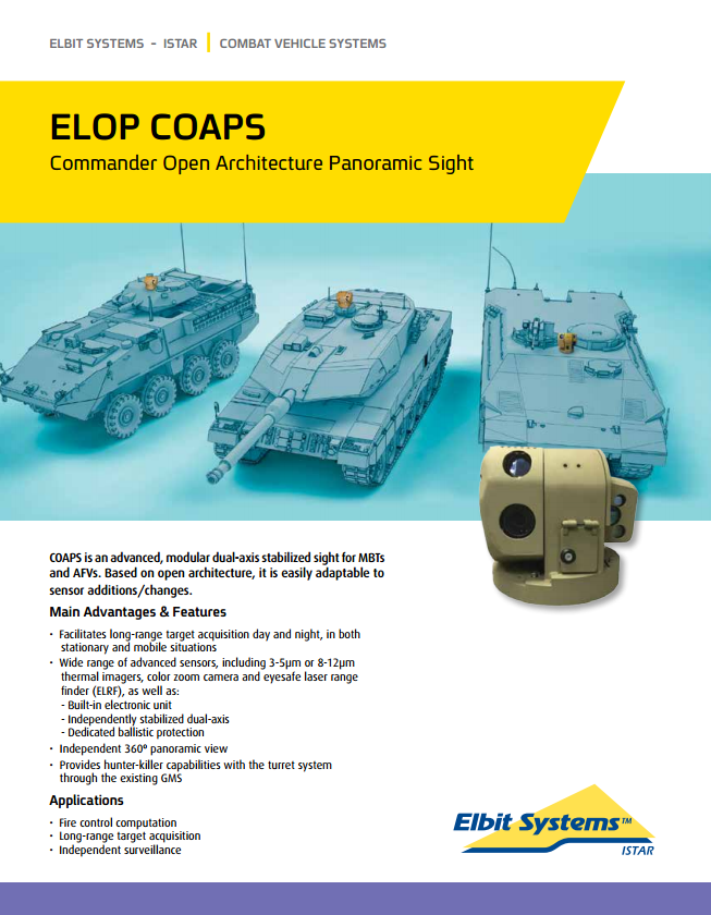 DEFENSE STUDIES: Leopard 2A4SG Kini Dilengkapi Sistem Optik ELOP COAPS
