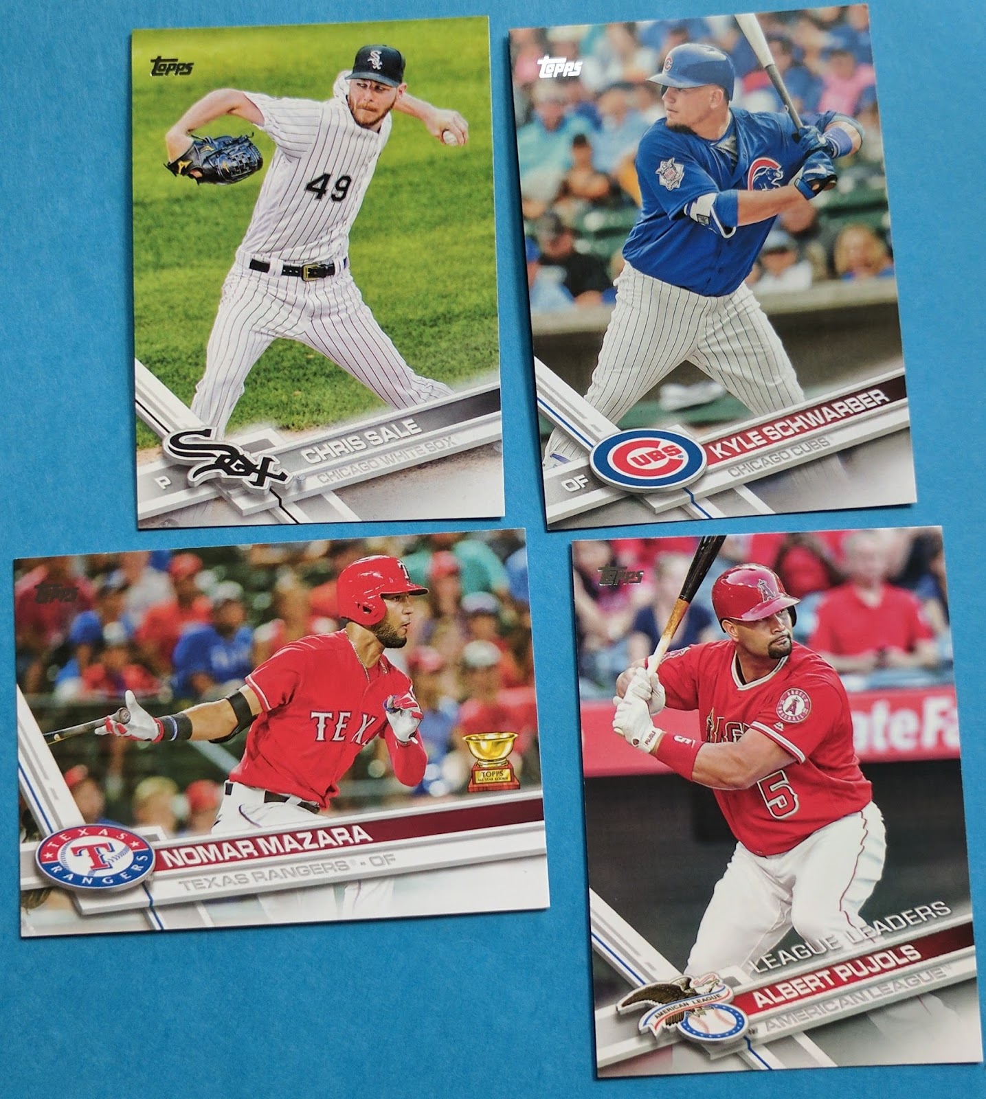 Baseball Card Breakdown: Card stacks from new guys