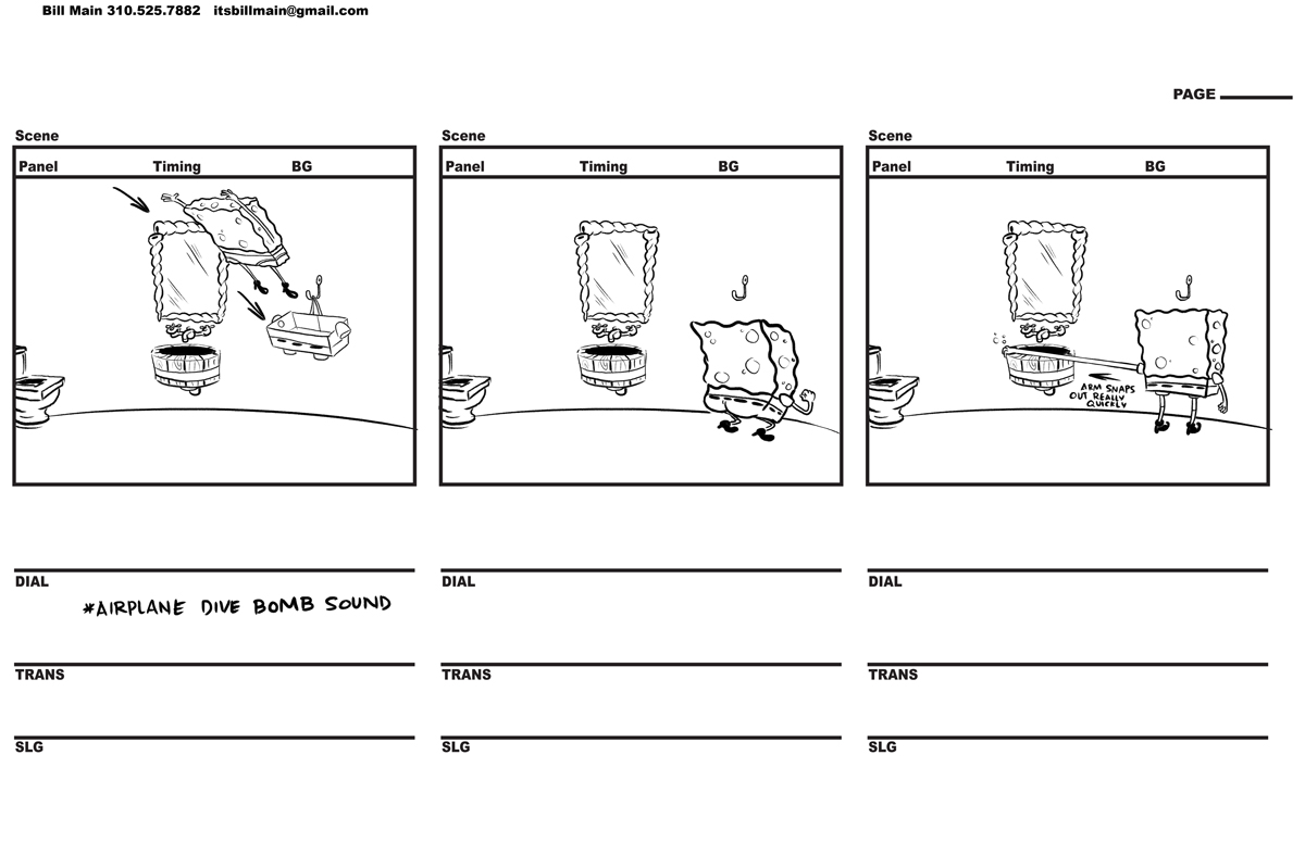 Bill Main Illustration: SpongeBob Squarepants Storyboards