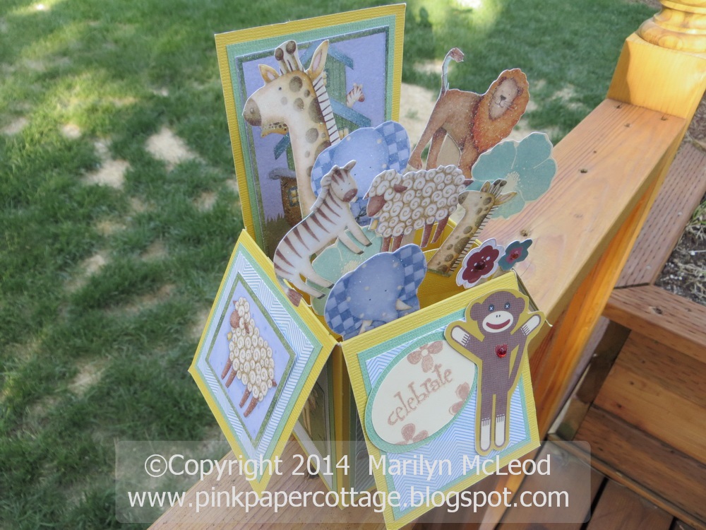 PINK PAPER COTTAGE: SAFARI ANIMALS CARD IN A BOX.