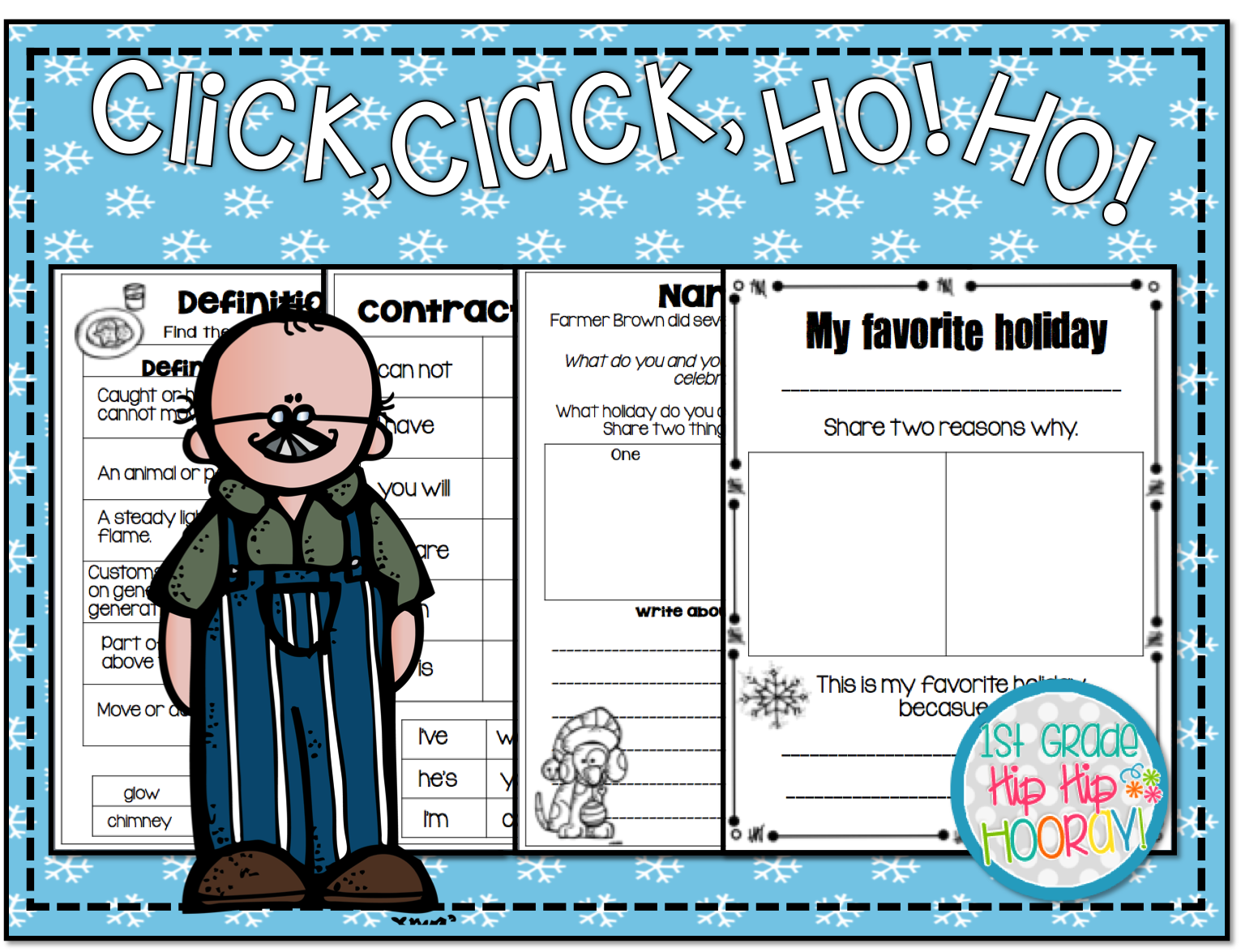 1st Grade Hip Hip Hooray!: Doreen Cronin's Click Clack Ho Ho Ho!