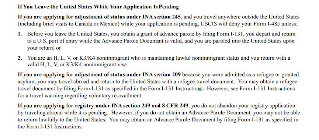 ASYLEES TRAVELLING WITH A PENDING ADJUSTMENT OF STATUS APPLICATION ...