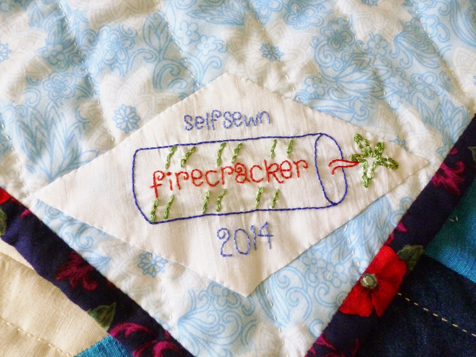selfsewn: firecracker quilt reveal