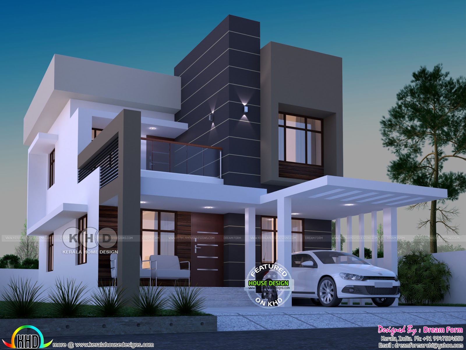 1645 square feet 3 bedroom box model home - Kerala Home Design and ...