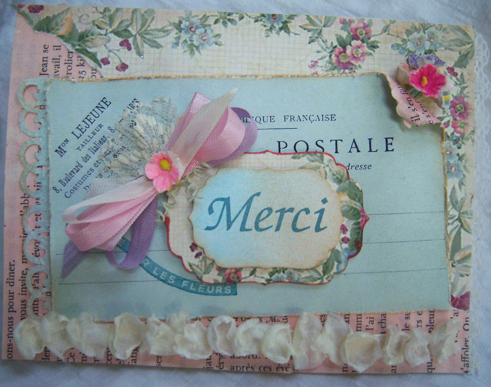 Two French floral cards