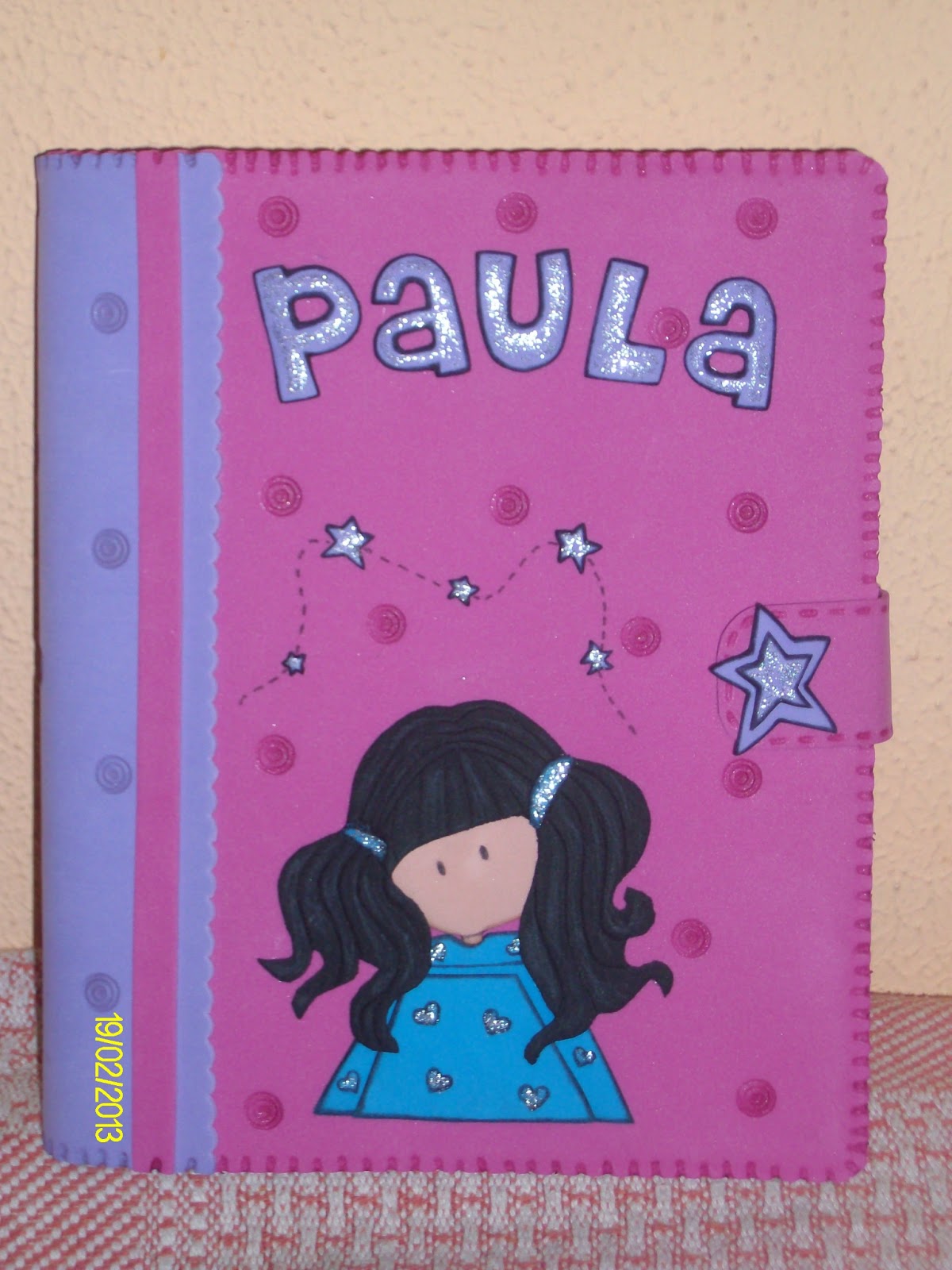 Charito-eva-arts: Cuaderno decorado de niña preciosa para Paula