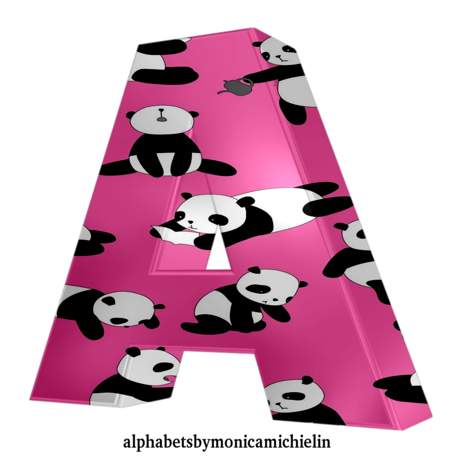 Monica Michielin Alphabets: ALFABETO PINK E PANDA, PINK ALPHABET AND ...