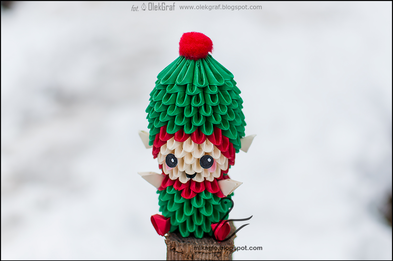 Origami 3d - mikaglo: 630. Elf z origami / 3d origami elf
