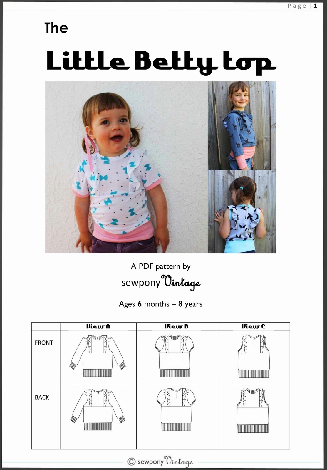 PATTERN RELEASE & DISCOUNT: The Little Betty top - sewpony