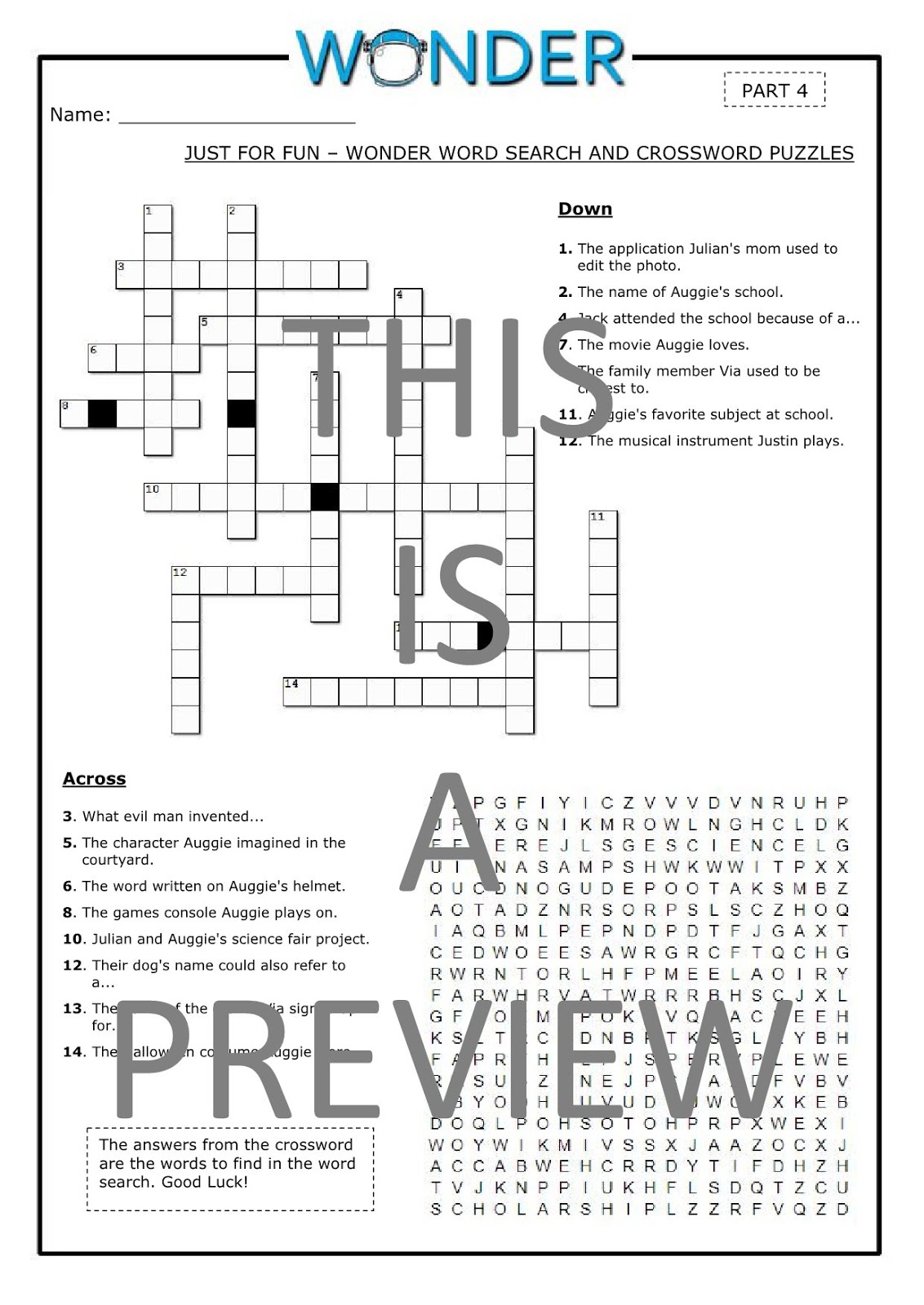 Wonder Movie Guide + Activities - Answer Keys Included ~ Movie Guides ...