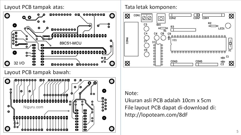 Minimum System Microcontroller 89C51 Dilengkapi Dengan Rangkaian Serial ...