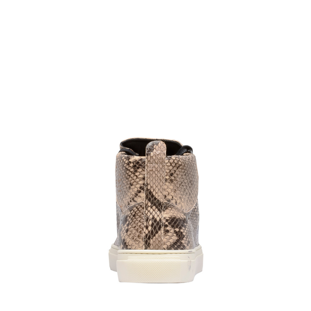 Primed In Python: Balenciaga Beige Naturel Arena Sneakers | SHOEOGRAPHY