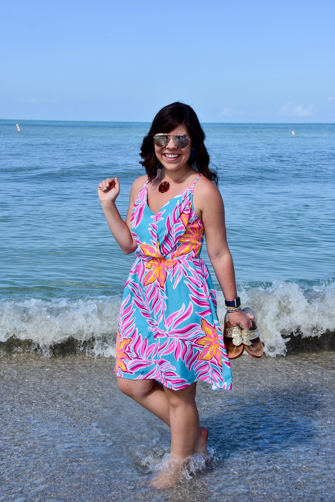 Toes in the Sand with Southern Frock - Girl Meets Bow