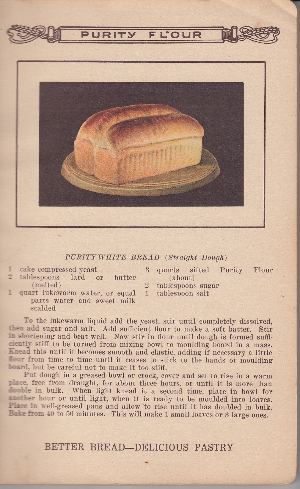 The Left Chapter: 1923's Purity Flour Cook Book w. Lemon Meringue Pie ...
