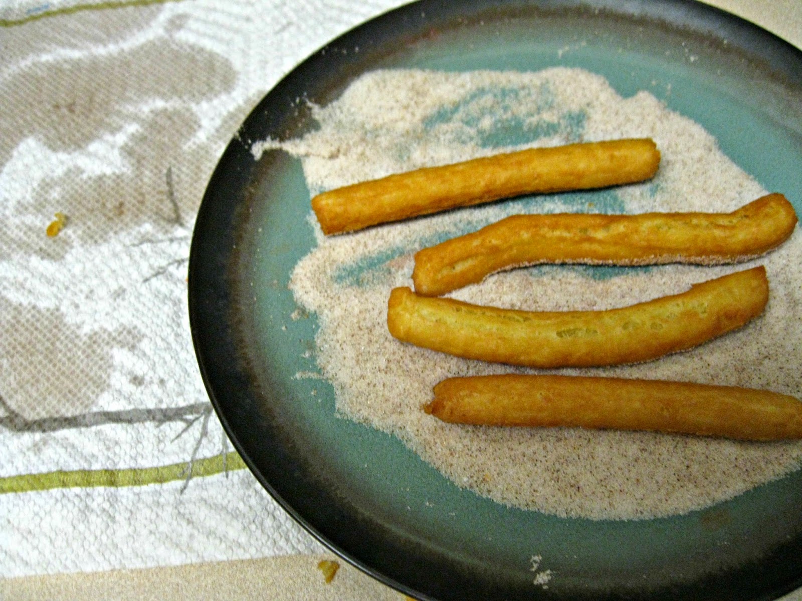 So There.: Homemade Churros with Chocolate Ganache Dipping Sauce