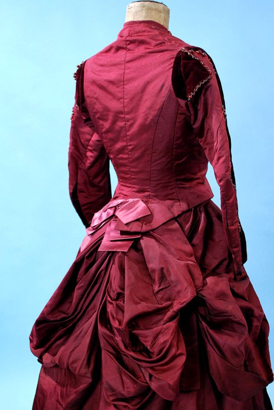 All The Pretty Dresses: Burgundy Bustle Era Dress