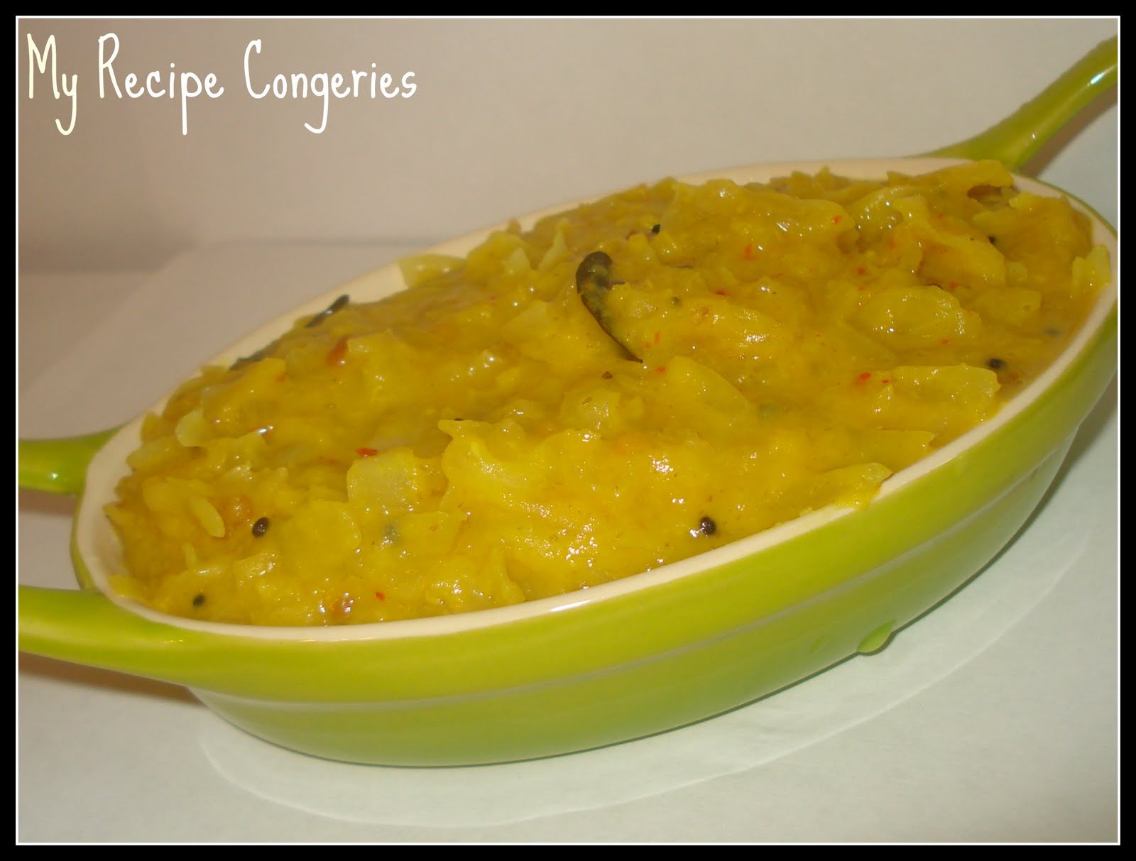 My Recipe Congeries: Cabbage Kootu