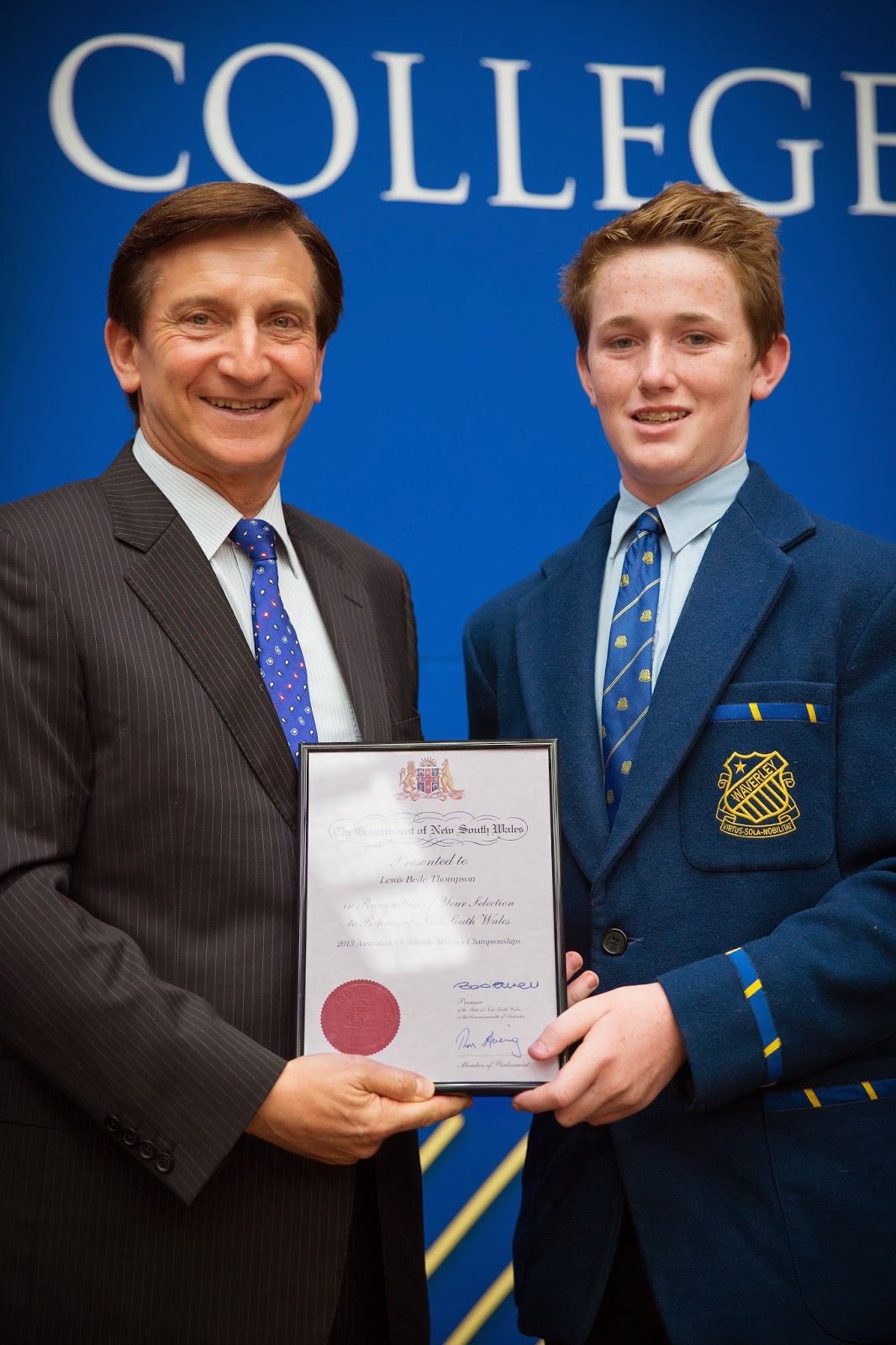 Ron Hoenig Member for Heffron: Lewis Thompson of Kensington recipient ...