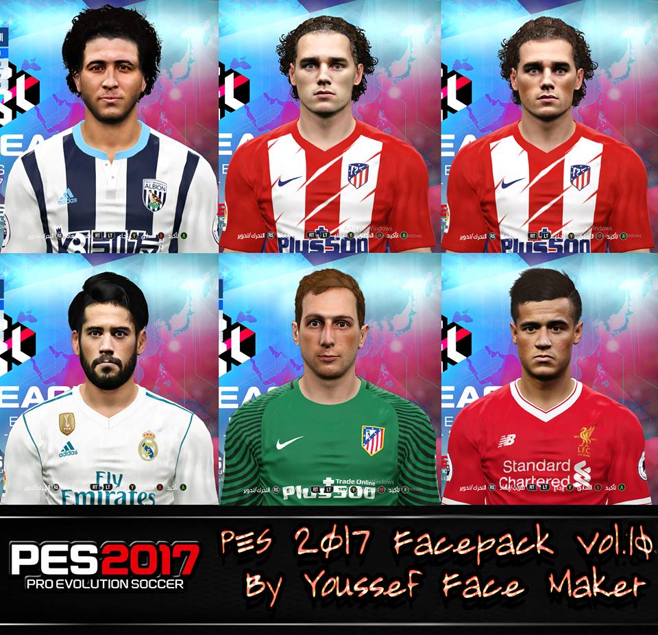 pes-modif: PES 2017 Facepack Vol.10 By Youssef Face Maker