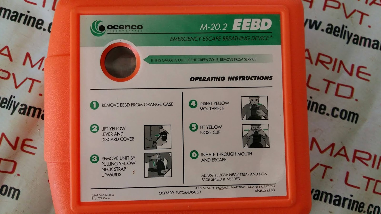 OCENCO EEBD EMERGENCY ESCAPE BREATHING DEVICE M-20.2 - Aeliya Marine