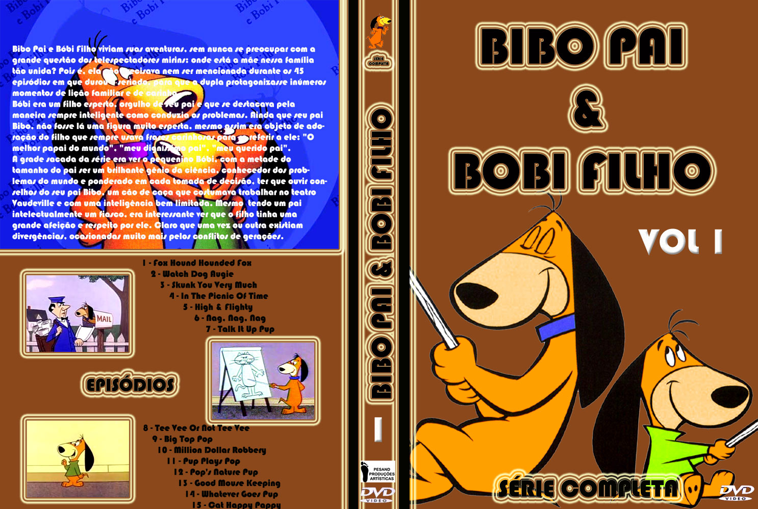 CAPAS EM SÉRIE: CAPAS DVD BIBO PAI & BOBI FILHO