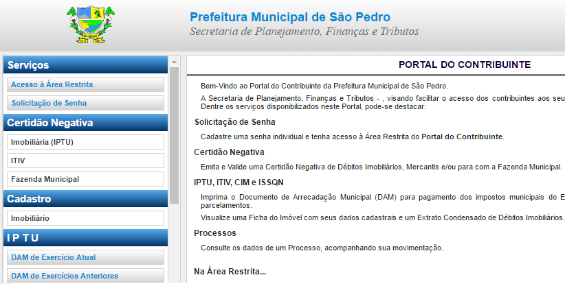 BLOG ATUALIDADE SÃO PEDRO: CONHEÇA O PORTAL DO CONTRIBUINTE DA ...