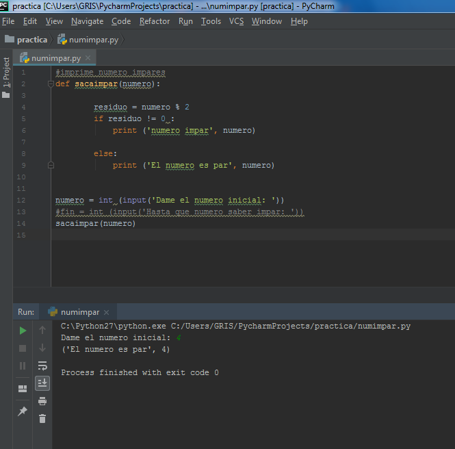 Graficación : Unidad 2: Ejemplo de for