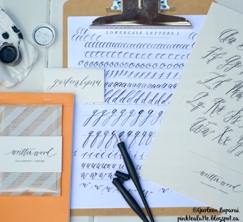 Pink Tea Latte: Desk Goodies | Written Word Modern Calligraphy Workshop
