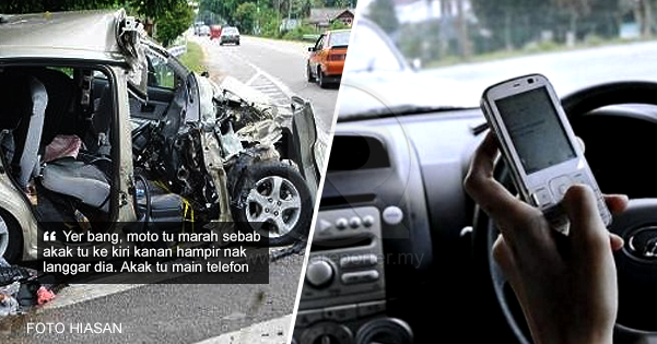 'Akak tu main telefon' - Muka pecah akibat guna telefon ketika memandu - Selamat Datang Ke ...